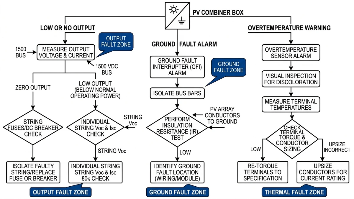 PV Combiner Box Fault Diagnosis Guide 2026 - sinobreaker